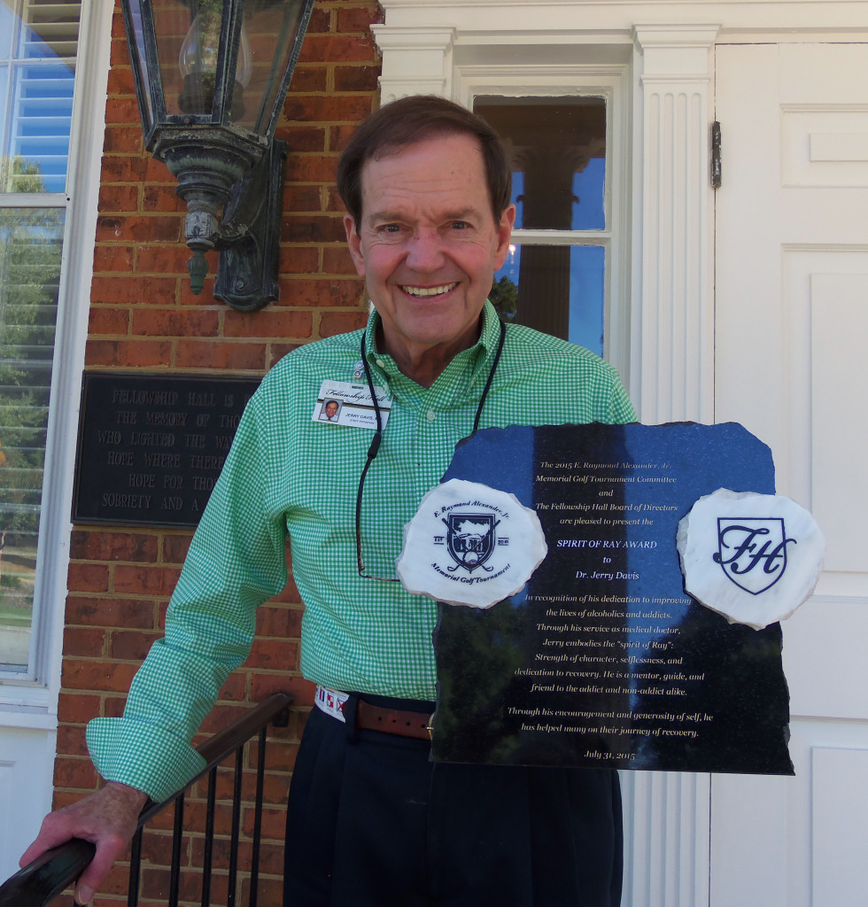 Dr. Jerry Davis honored with the "Spirit of Ray" - Fellowship Hall